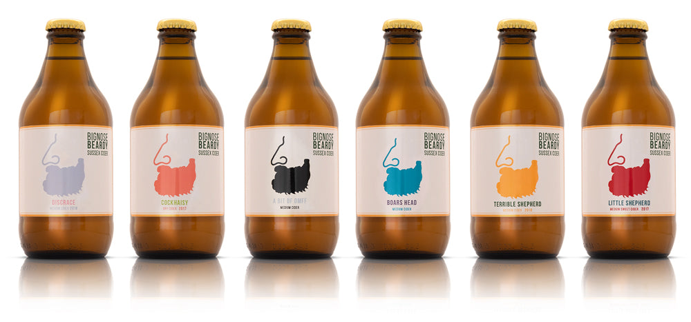 Bignose & Beardy real Sussex cider - made with enthusiasm